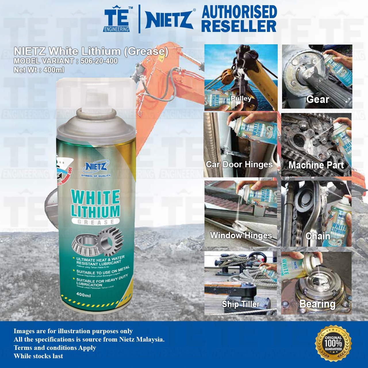 NIETZ White Lithium Spray (Grease) | TE Engineering