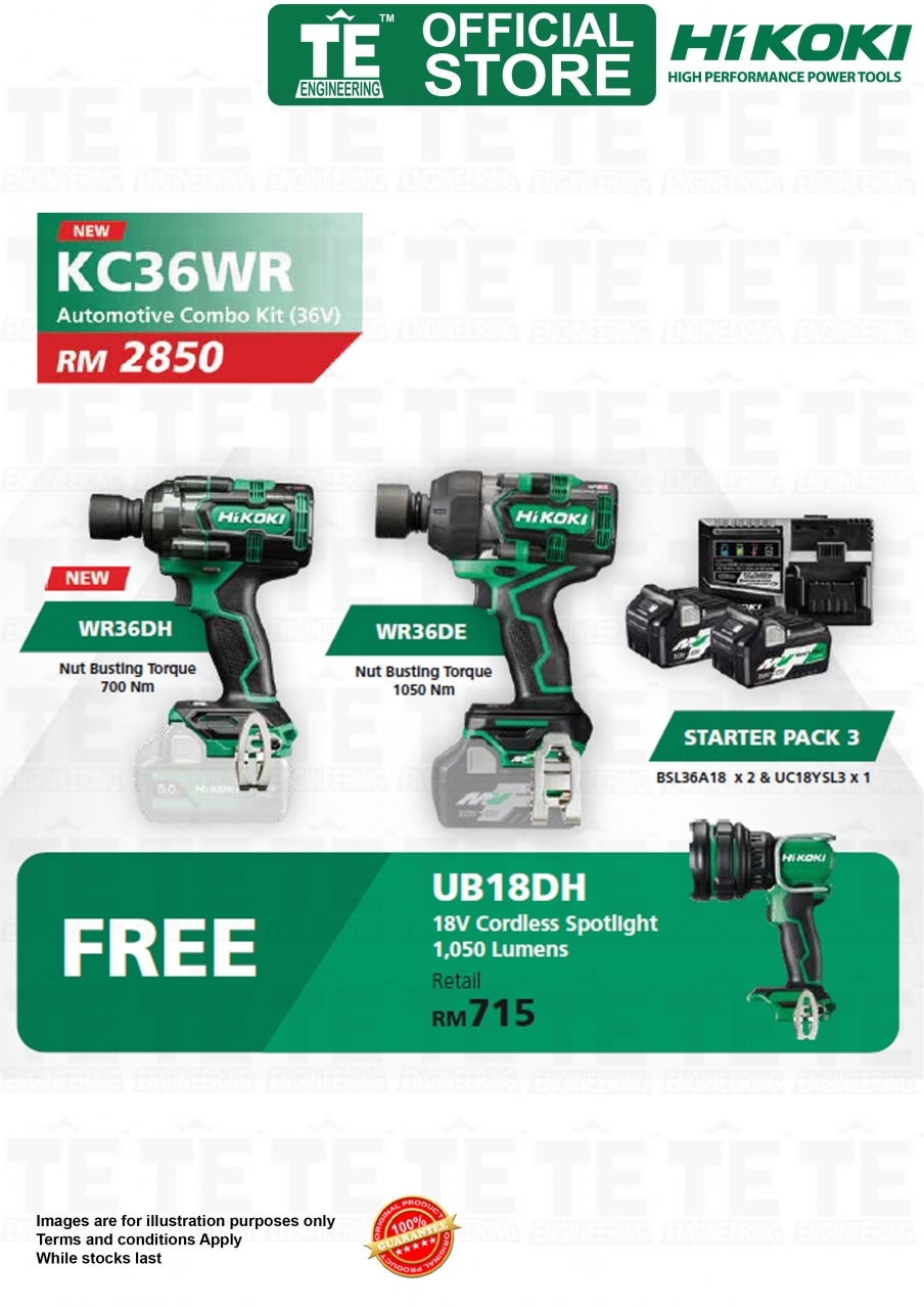 HiKOKI AUTOMOTIVE COMBO KIT (MODEL VARIANT : KC36WR) | TE Engineering