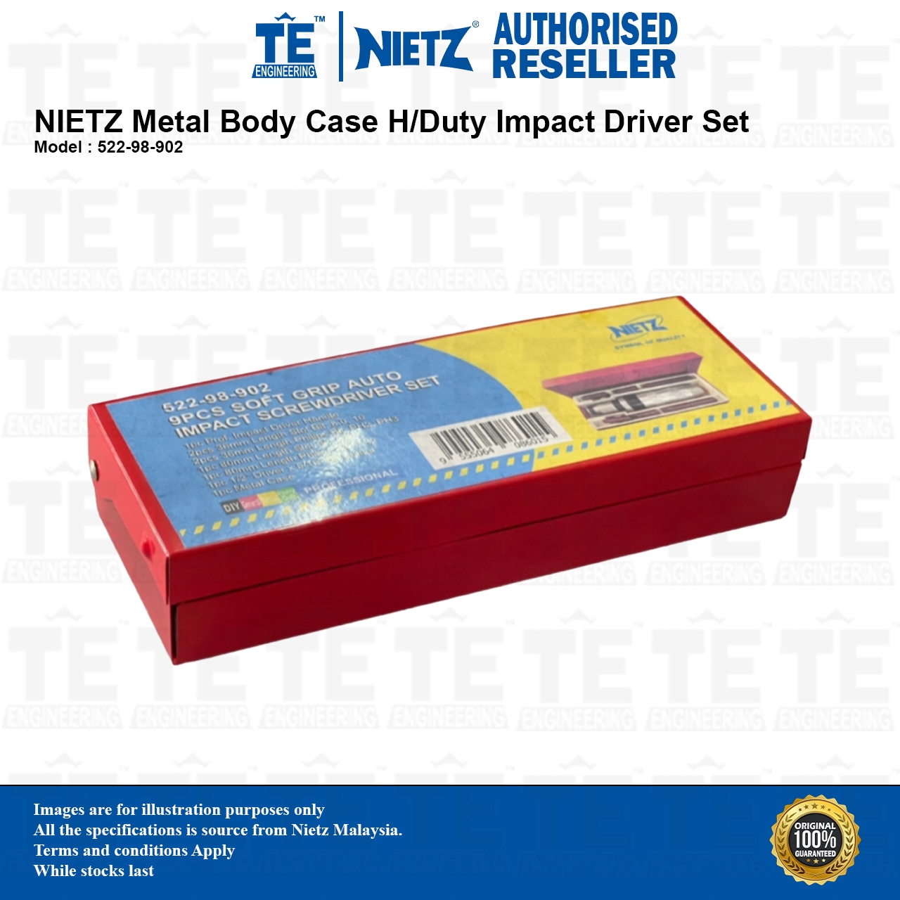 NIETZ Metal Body Case H/Duty Impact Driver Set Model : 522-98-902 | TE ...