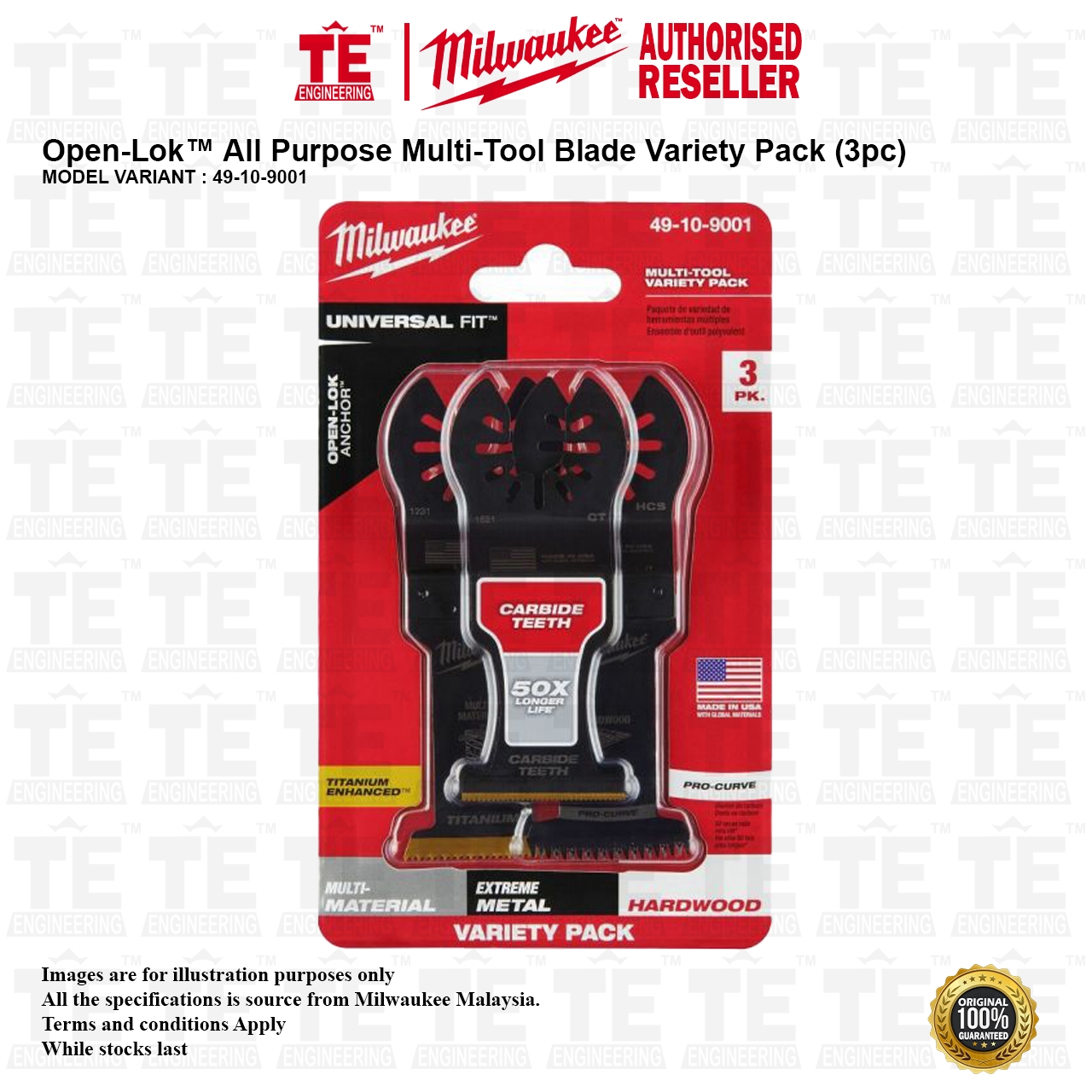 MILWAUKEE Open-Lok All Purpose Multi-Tool Blade Variety Pack (3pc) 49 ...