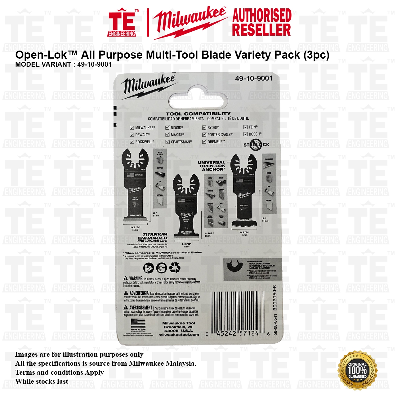 MILWAUKEE Open-Lok All Purpose Multi-Tool Blade Variety Pack (3pc) 49 ...