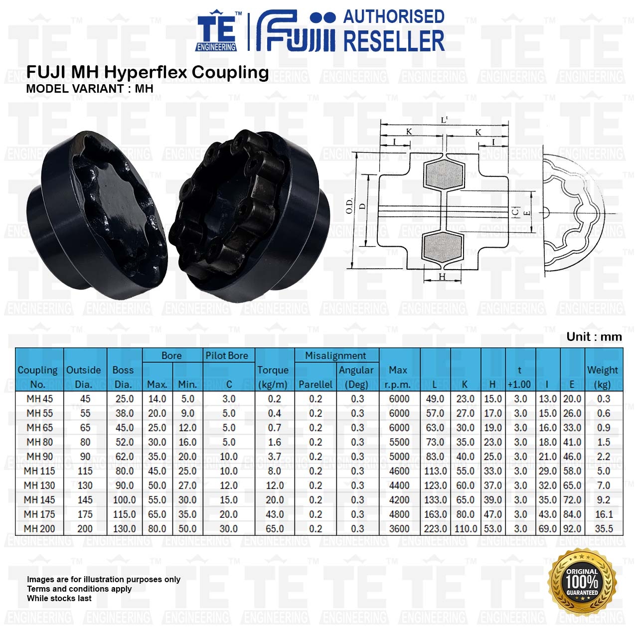 FUJI MH 175 Hyperflex Coupling | TE Engineering