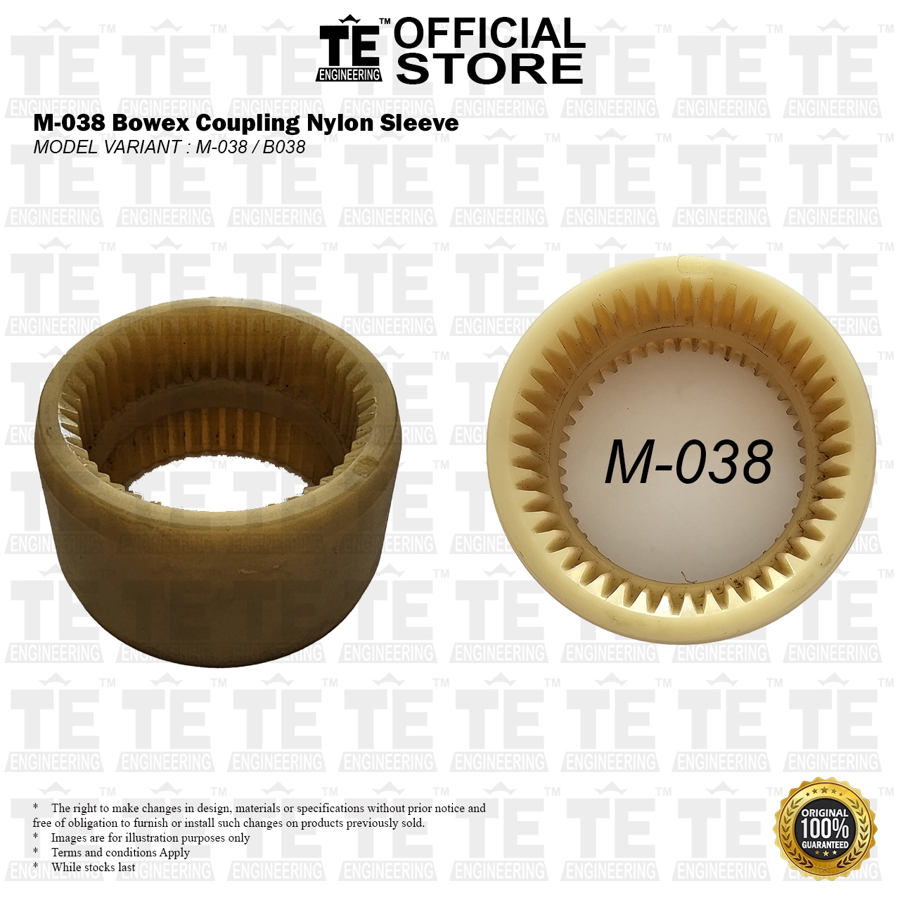 M-038 Bowex Coupling Nylon Sleeve Only | TE Engineering